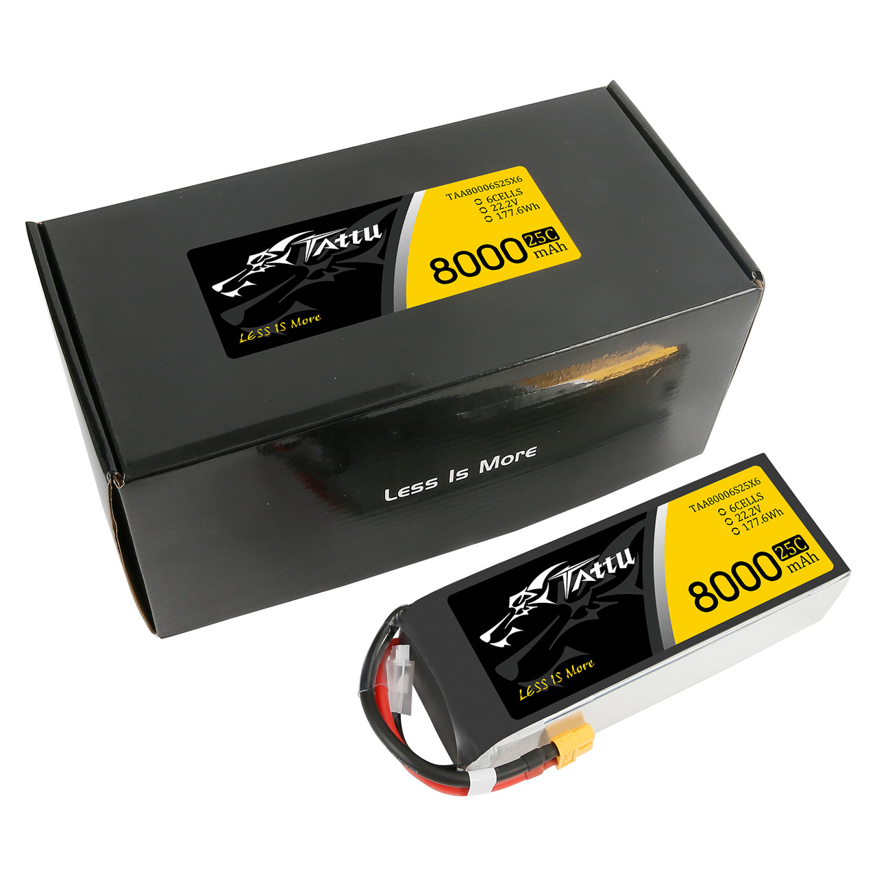 Drone Bataryaları :: Tattu 8000 mAh 22.2V 25C 6S1P Serisi XT60 ...